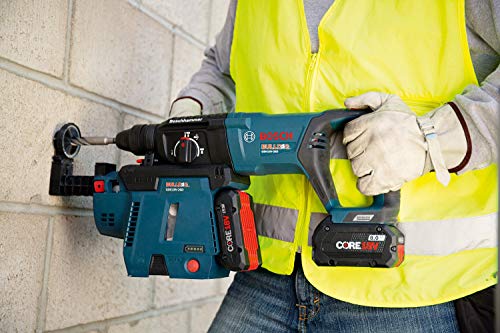 BOSCH GBH18V-26DK26GDE 18V EC Brushless SDS-plus Bulldog 1 In. Rotary Hammer Kit with Mobile Dust Extractor and (2) CORE18V Batteries