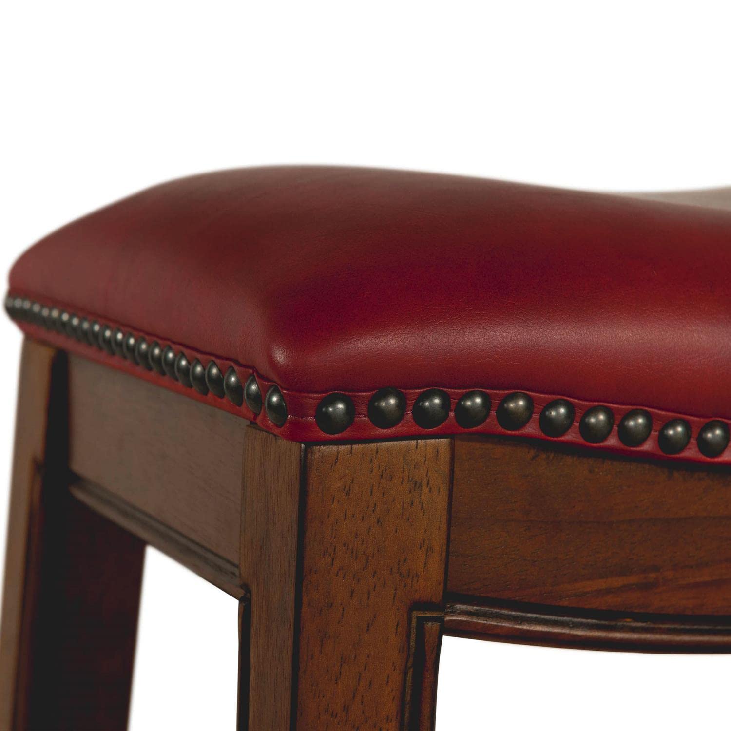 Picket House Furnishings Bowen 30" Backless Bar Stool in Red