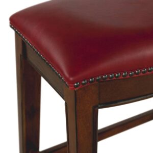 Picket House Furnishings Bowen 30" Backless Bar Stool in Red