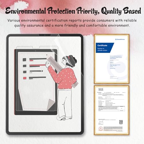 bersem 2 PACK Paperfeel Screen protector for iPad Pro 11 inch (2022/2021/2020/2018 Models) / iPad Air 5th / 4th Generation (10.9 inch), Matte PET film for Drawing, Anti-Glare, Easy Installation