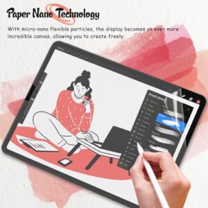 bersem 2 PACK Paperfeel Screen protector for iPad Pro 11 inch (2022/2021/2020/2018 Models) / iPad Air 5th / 4th Generation (10.9 inch), Matte PET film for Drawing, Anti-Glare, Easy Installation