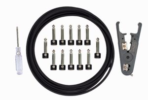 solderless guitar pedal patch cable kit 6 pack to make custom length cables for pedalboard