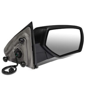 dna motoring twm-050-t111-bk-r right side powered+heated foldable rear view towing mirror compatible with 14-18 silverado/sierra 1500