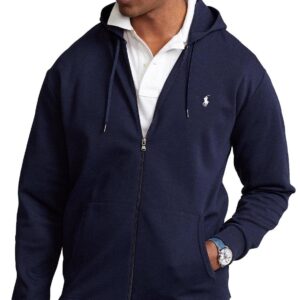 Polo Ralph Lauren Men's Full Zip Active Hoodie (Large, Navy)