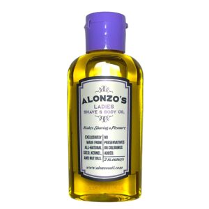 alonzo’s sensational shave - shaving oil for women (2 oz bottle) all-natural pre-shave & after shave oil for smooth legs and soft bikini area - moisturizes & calms irritated skin from razor burn