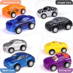 UWEAONTME DOTH Pull Back Cars, 32 Pack Pull Back Racing Vehicles Mini Car Toys for Kids