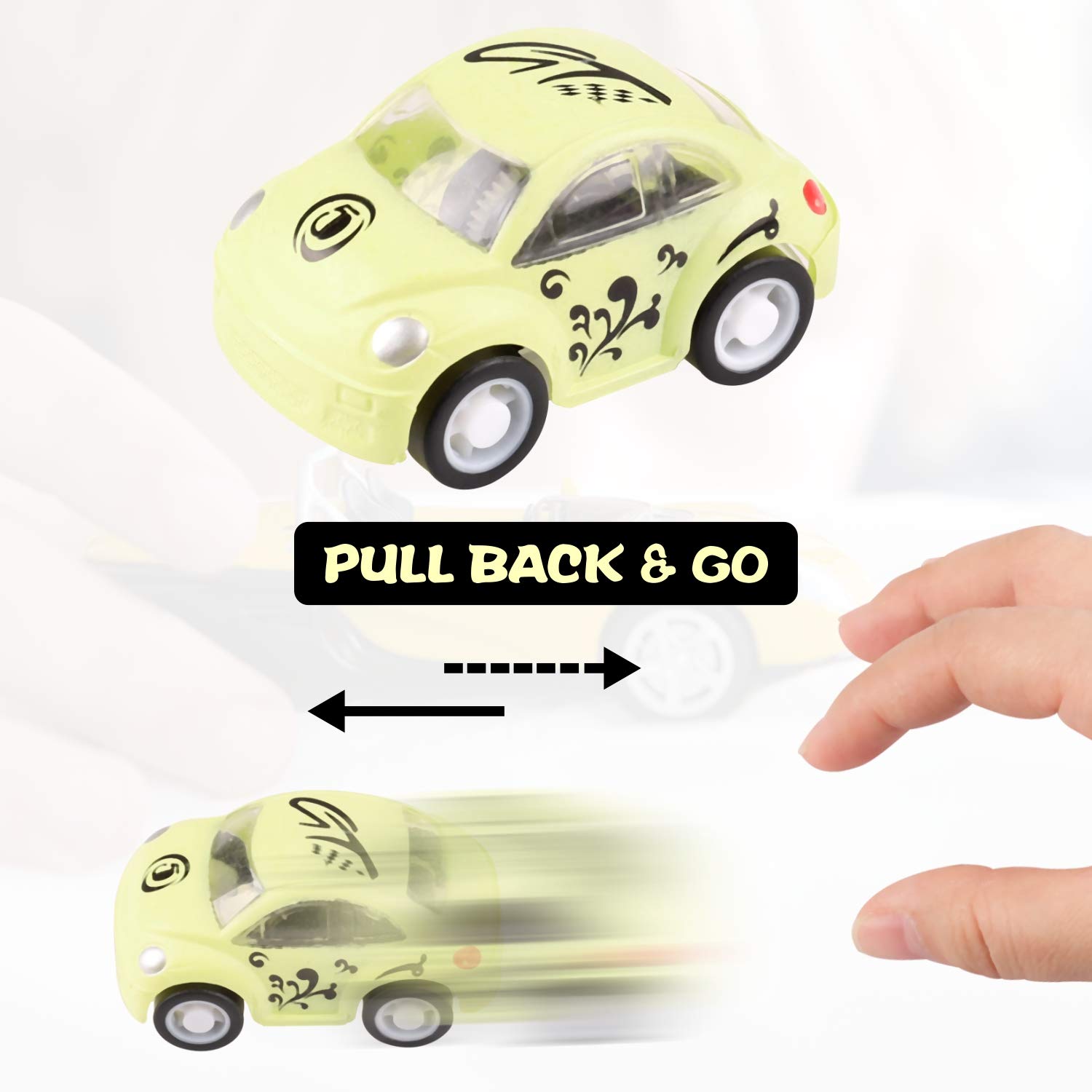 UWEAONTME DOTH Pull Back Cars, 32 Pack Pull Back Racing Vehicles Mini Car Toys for Kids