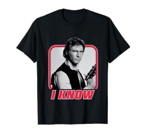 star wars han solo i know valentine's day t-shirt