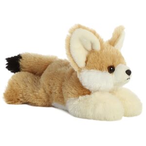 aurora® adorable mini flopsie™ frisky fennec fox™ stuffed animal - playful ease - timeless companions - brown 8 inches