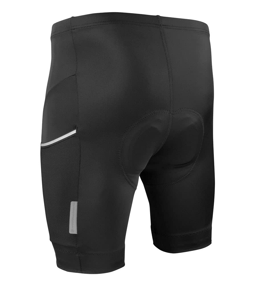 AERO|TECH|DESIGNS | Men's All Day Padded Bike Shorts | Standard Inseam | X-Large | Black