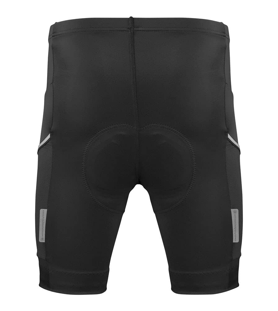 AERO|TECH|DESIGNS | Men's All Day Padded Bike Shorts | Standard Inseam | X-Large | Black