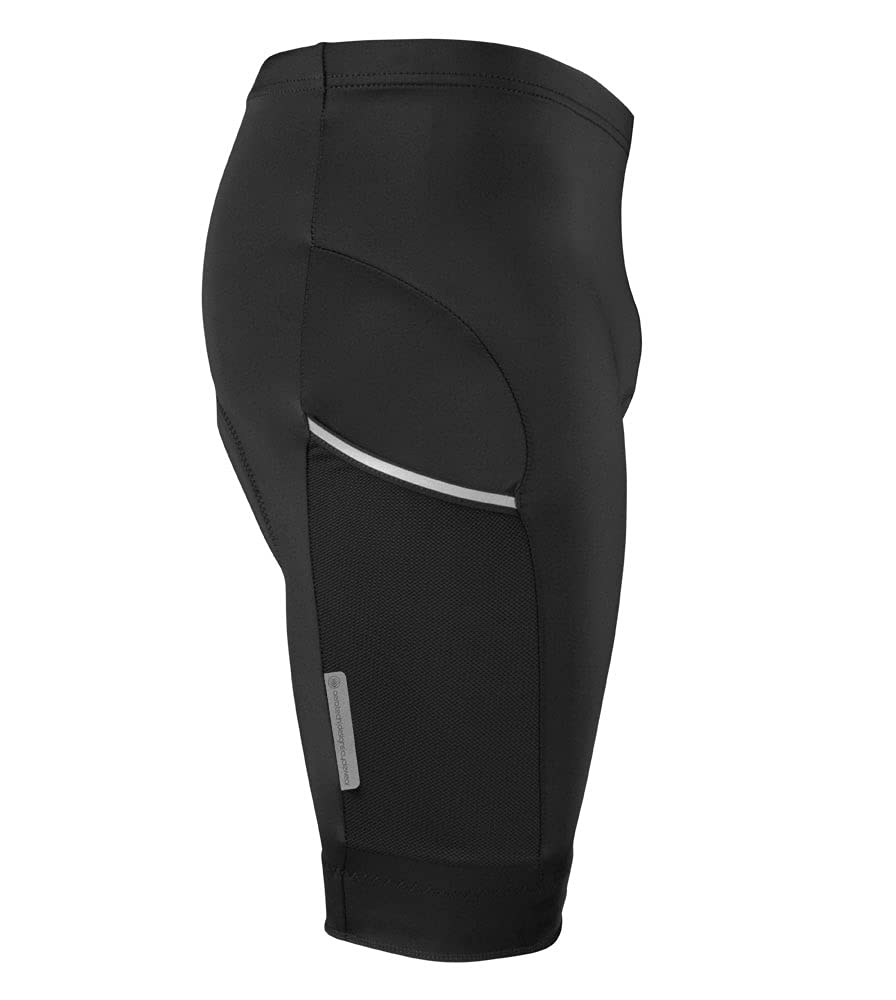 AERO|TECH|DESIGNS | Men's All Day Padded Bike Shorts | Standard Inseam | X-Large | Black