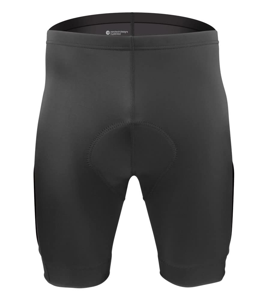 AERO|TECH|DESIGNS | Men's All Day Padded Bike Shorts | Standard Inseam | X-Large | Black