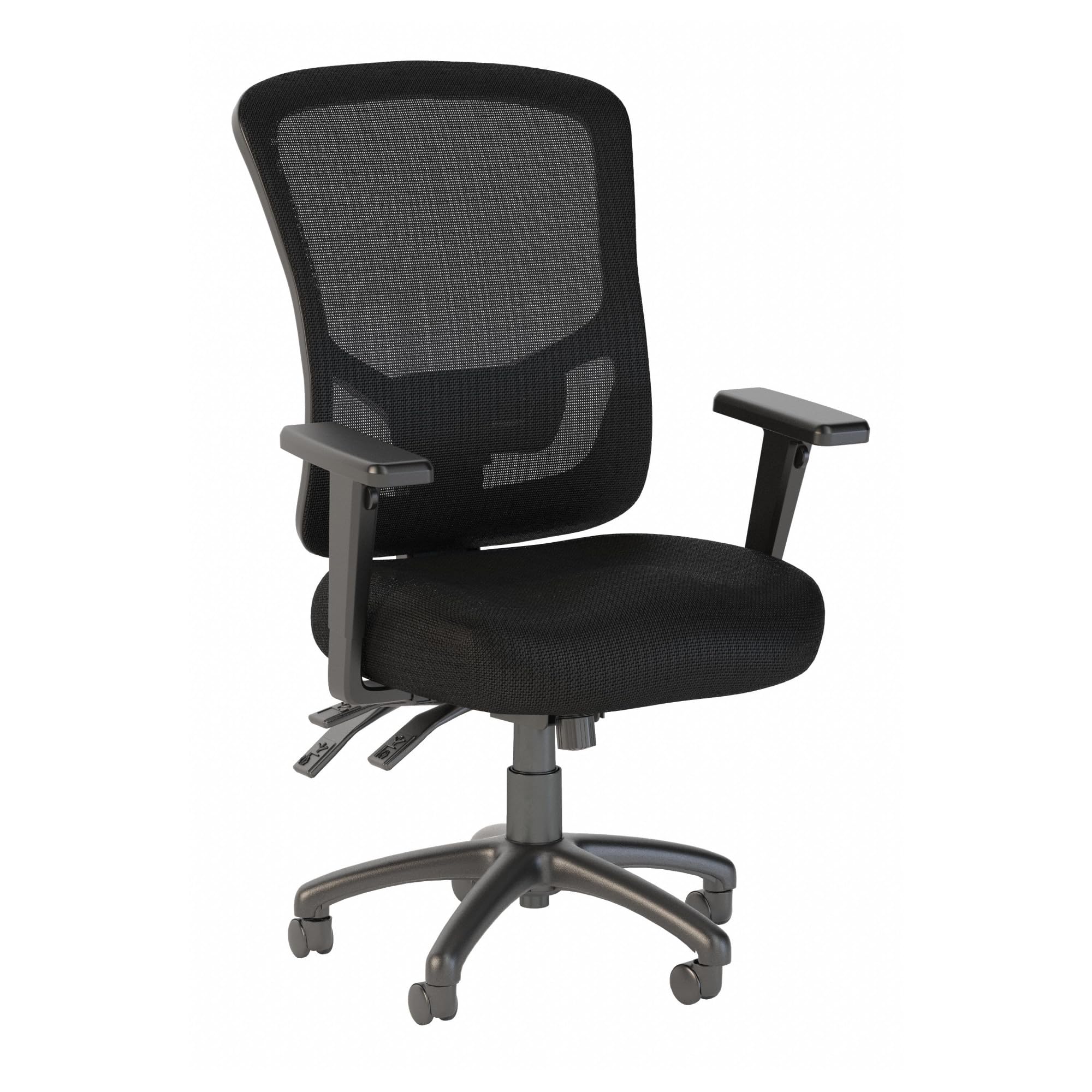 Bush Business Furniture Ergonomic Desk Chair with Adjustable Arms | Multifunction Home Office High Back Mesh Computer Seat with Lumbar Support