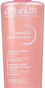 Bioderma Sensibio Foaming Gel Cleansing and Make-Up Removing Refreshing feeling for Sensitive Skin Unscented, 16.7 Fl Oz