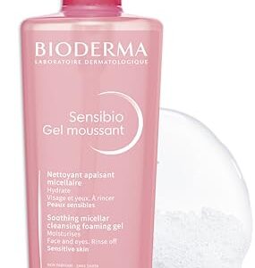 Bioderma Sensibio Foaming Gel Cleansing and Make-Up Removing Refreshing feeling for Sensitive Skin Unscented, 16.7 Fl Oz