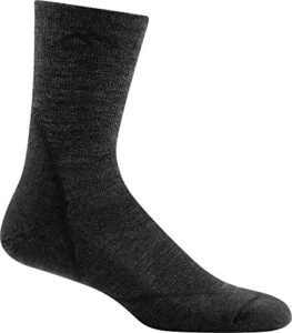 darn tough men's light hiker micro crew lightweight with cushion sock (style 1972) - black, large