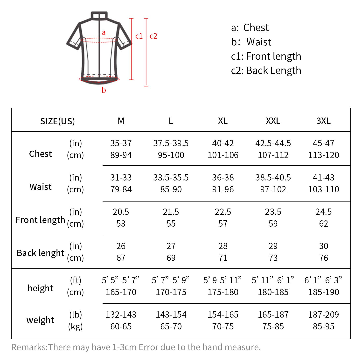 BERGRISAR Men's Cycling Jerseys Short Sleeves Bike Shirt