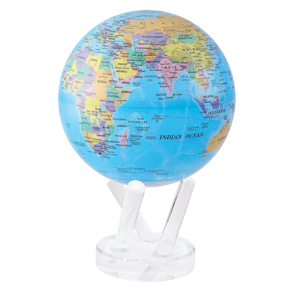 MOVA Globe Blue Political Map 6"