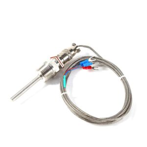 pt100 thermocouple temperature sensor probe 1/2" npt thread connector with 3 wires 2m cable, -58~572°f (-50~300°c)