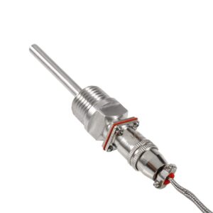 PT100 Thermocouple Temperature Sensor Probe 1/2" NPT Thread Connector with 3 Wires 2M Cable, -58~572°F (-50~300°C)