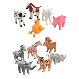 constructive playthings yip-06 soft vinyl animal set of 11