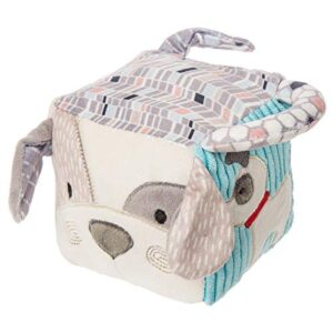 mary meyer super soft activity cube, deco pup, 4 x 4-inches