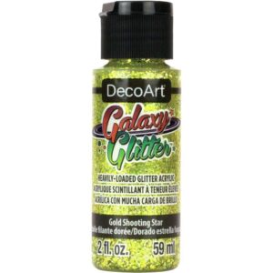 decoart deco art galaxy glitter, 59ml, gold