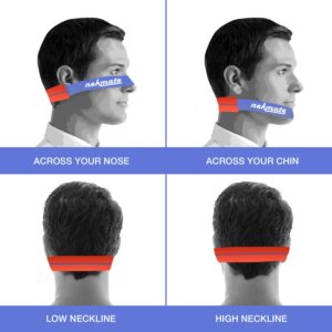 NEKMATE Neckline Shaving Template and Hair Trimming Guide | Barber Style DIY Hands-Free Cut, Trim, and Shave Use for Straight Lines | Non-Slip, Skin Safe Silicone Red