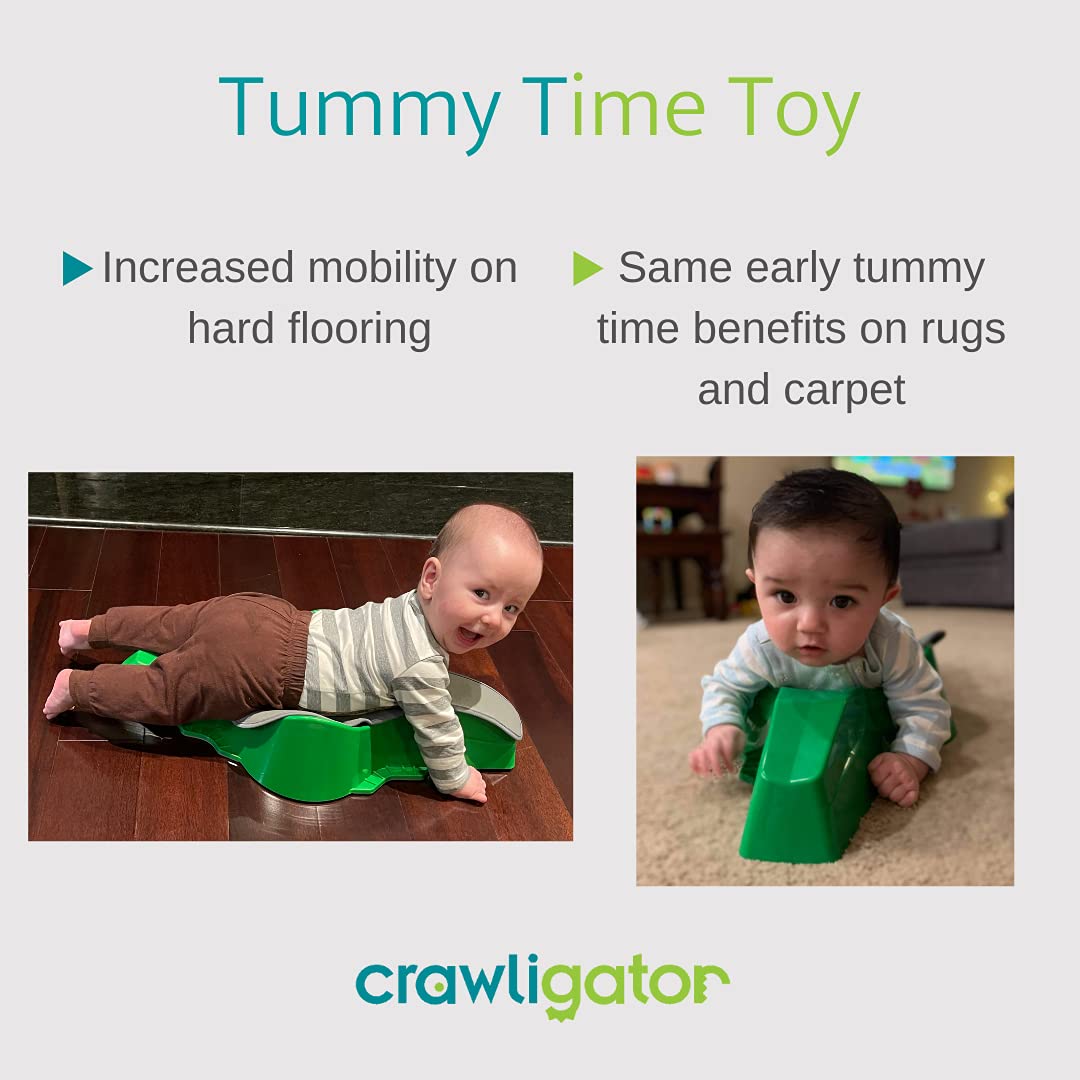 Crawligator Tummy Time Toy I Provides Mobility for Infants 4-12 Months I Early Childhood Dev (Green)