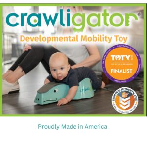 Crawligator Tummy Time Toy I Provides Mobility for Infants 4-12 Months I Early Childhood Dev (Green)