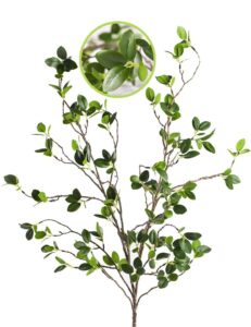 artificial plant 43.3 inch green branches leaf shop garden office home decoration (6 pcs)