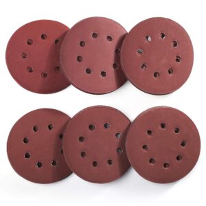 lotfancy 5 inch 8 hole sanding disc - 60pcs 1000 1200 1500 2000 2500 3000 grit assorted, random orbital sander pads, hook and loop sandpaper