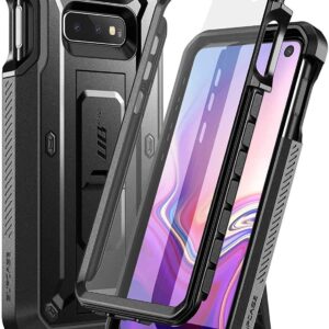 SUPCASE Unicorn Beetle Pro Series Designed for Samsung Galaxy S10e Case (2019 Release) Full-Body Dual Layer Rugged With Holster & Kickstand With Built-in Screen Protector (Black)