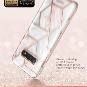 i-Blason Cosmo Series Case for Samsung Galaxy S10+ Plus, Stylish Glitter Protective Bumper Case Without Built-in Screen Protector (Marble)