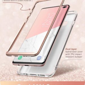 i-Blason Cosmo Series Case for Samsung Galaxy S10+ Plus, Stylish Glitter Protective Bumper Case Without Built-in Screen Protector (Marble)