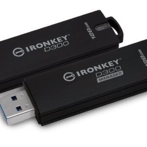 Kingston - IKD300SM/64GB - MF IKD300SM 64GB 64GB D300SM AES 256 XTS Encrypted USB Drive Retail