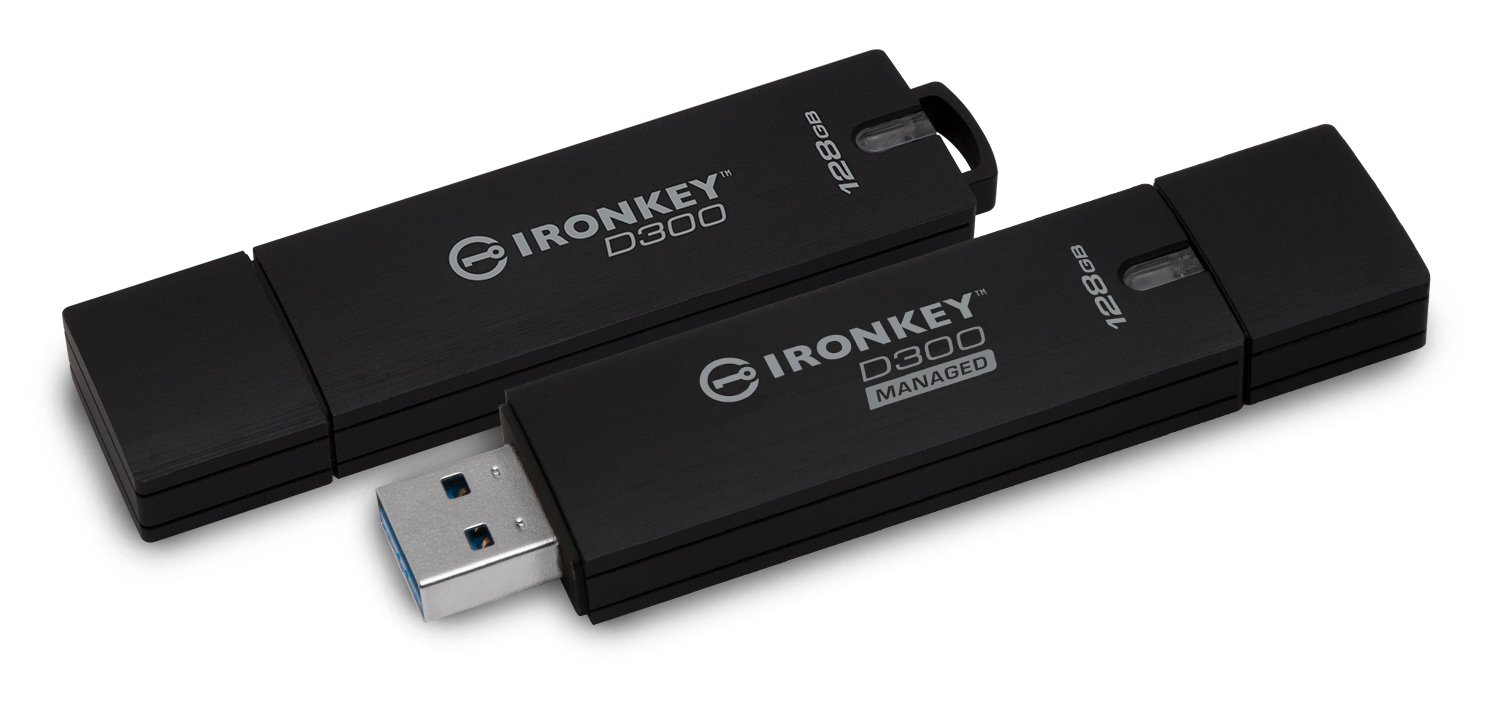 Kingston - IKD300SM/16GB - IronKey 16GB D300SM USB 3.1 Flash Drive - 16 GB - USB 3.1-256-bit AES - TAA Compliant