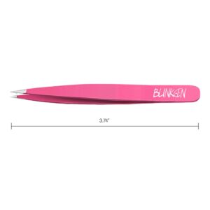 Tweezers for Eyebrows,Blinkeen 3 Pack Tweezer Set,Precision Tweezers for Ingrown Hair/blackhead/craf/splinter,Professional Eyebrow Tweezers.(Color)