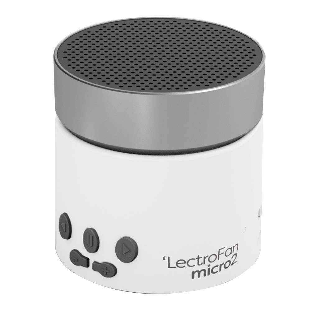 LectroFan Micro2 Non-Looping Sound Machine and Stereo Bluetooth Speaker with White Noise, Fan, and Ocean Sounds for Sleep, Relaxation, Privacy, Study, and Audio Streaming