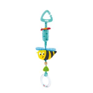 hape bumblebee pram rattle | clip-on rattle pram bassinet and pushchair baby toy – suitable for newborns,multicolor, l: 15, w: 1.8, h: 4.3 inch