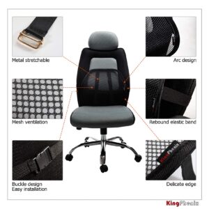 kingphenix Lumbar Support (2 Pack) with Breathable Mesh, Suit for Car, Office Chair