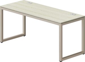 shw home office 55-inch large computer desk, maple