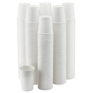 nyhi 300-pack 6 oz. white paper disposable cups – hot/cold beverage drinking cup for water, juice, coffee or tea – ideal for water coolers, party, or coffee on the go’