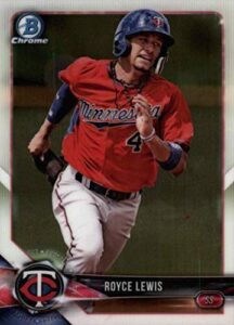 2018 bowman chrome prospects - royce lewis - minnesota twins baseball rookie card - rc #bcp93