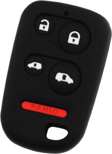 keyguardz keyless entry remote car key fob outer shell cover soft rubber protective case for honda odyssey e4eg8dn, oucg8d-440h-a