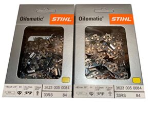 stihl 33rs-84 2pk, 3/8" .050 gauge, 84 drive links, 25", rapid super, professional saw chain, 3623-005-0084