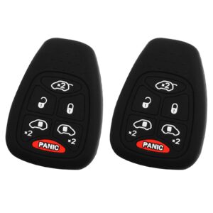 keyguardz keyless remote car key fob outer shell cover soft rubber case for grand caravan town country m3n5wy72xx (pack of 2)