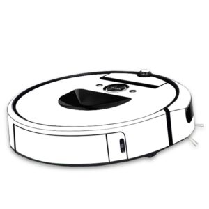 mightyskins skin compatible with irobot roomba i7 robot vacuum - solid white | protective, durable, and unique vinyl decal wrap cover | easy to apply, remove, and change styles | made in the usa