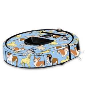 mightyskins skin compatible with irobot roomba i7 robot vacuum - puppy party | protective, durable, and unique vinyl decal wrap cover | easy to apply, remove, and change styles | made in the usa